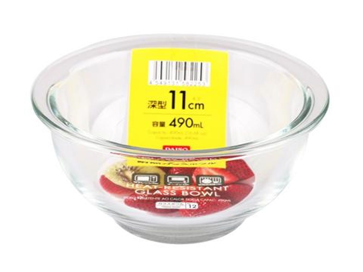 耐熱ガラスボウル（11cm、490mL） -100均 通販 ダイソーオンラインショップ【公式】