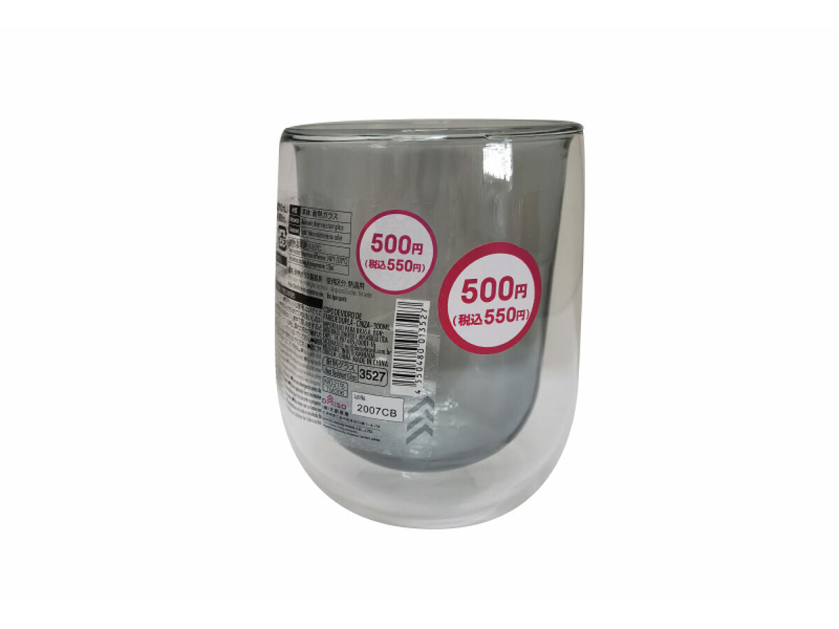 ダブルウォールグラス（丸型、グレー、300mL） -100均 通販 ダイソーオンラインショップ【公式】
